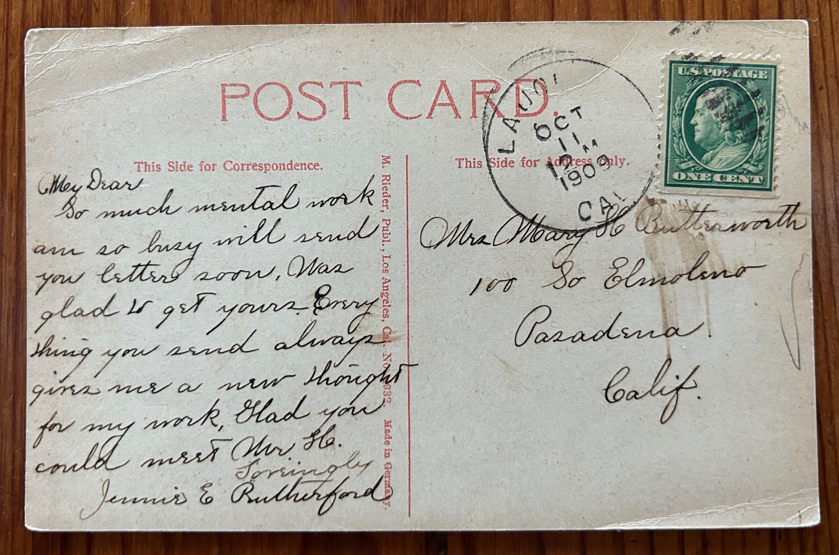 Part Two: Who Wrote and Who Received The Two Postcards of Cathedral ...